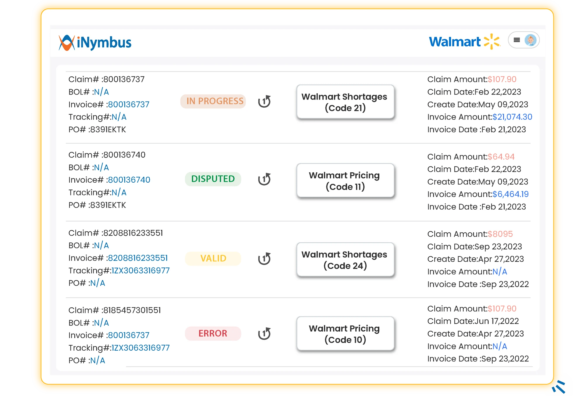 Walmart Deduction Management - iNymbus